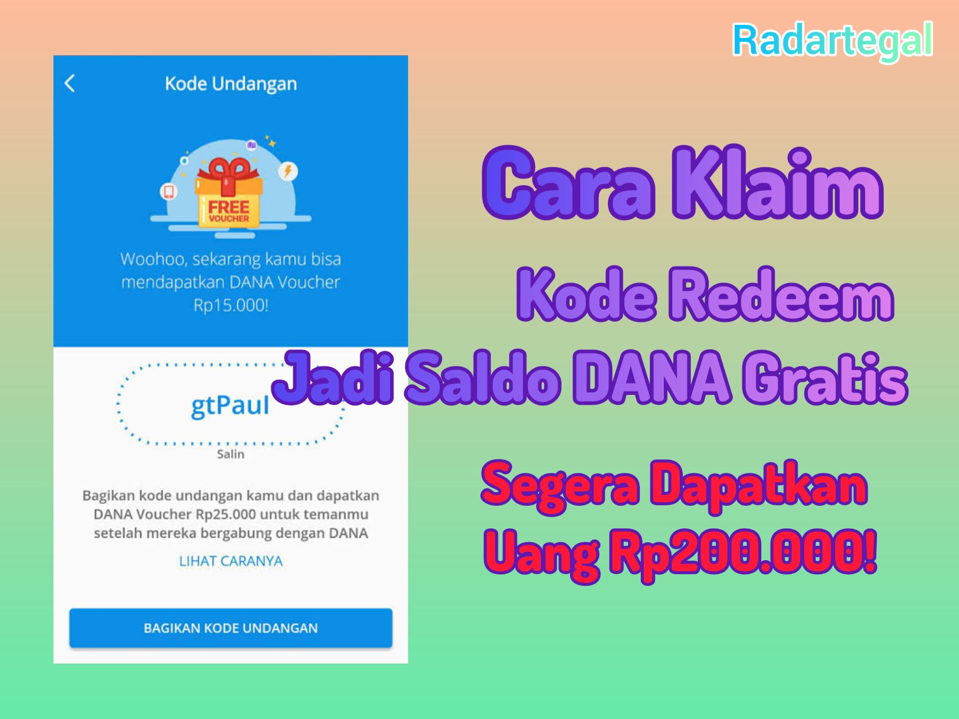 Cara Klaim Kode Redeem DANA untuk Dapatkan Saldo Gratis Hingga Rp200 Ribu!