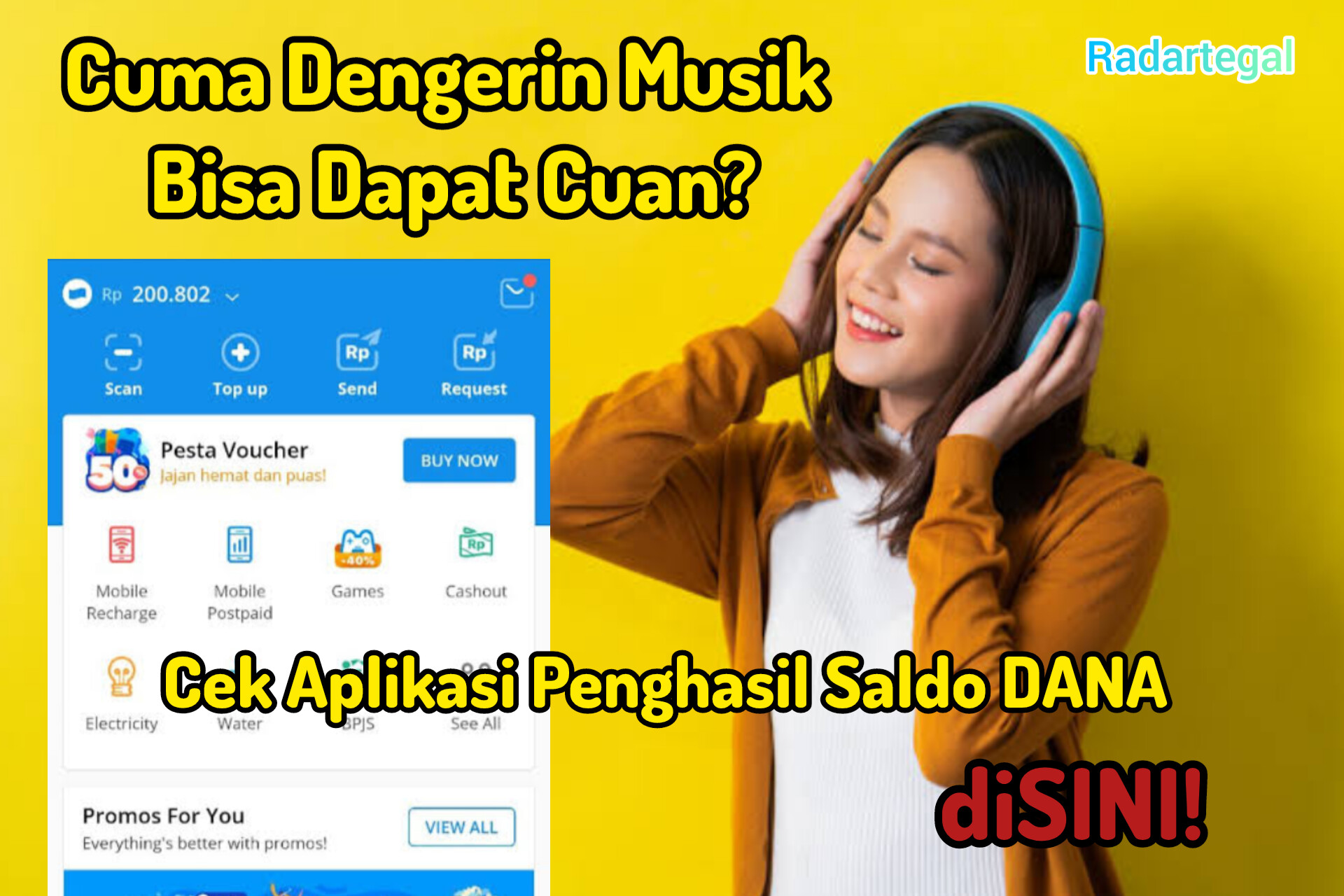 Cuma Dengerin Lagu Bisa Dapat Rp450 Ribu? Cek Aplikasi Penghasil Saldo DANA Terbukti Membayar Ini!